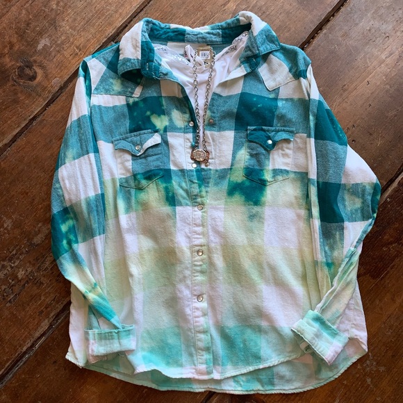 Tops | Distressed Flannel Shirt | Poshmark